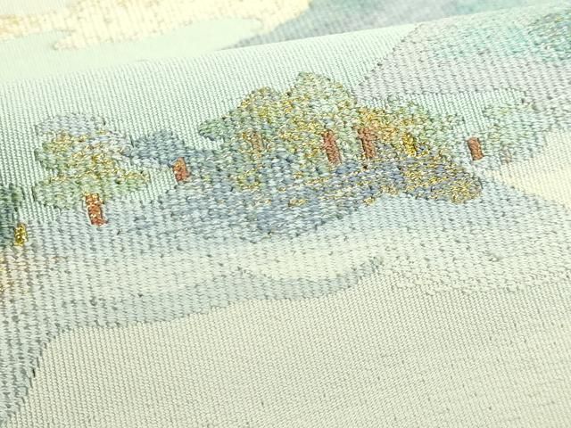 平和屋本店□極上 西陣 小川英謹製 爪掻き本綴れ 八寸名古屋帯 京天の