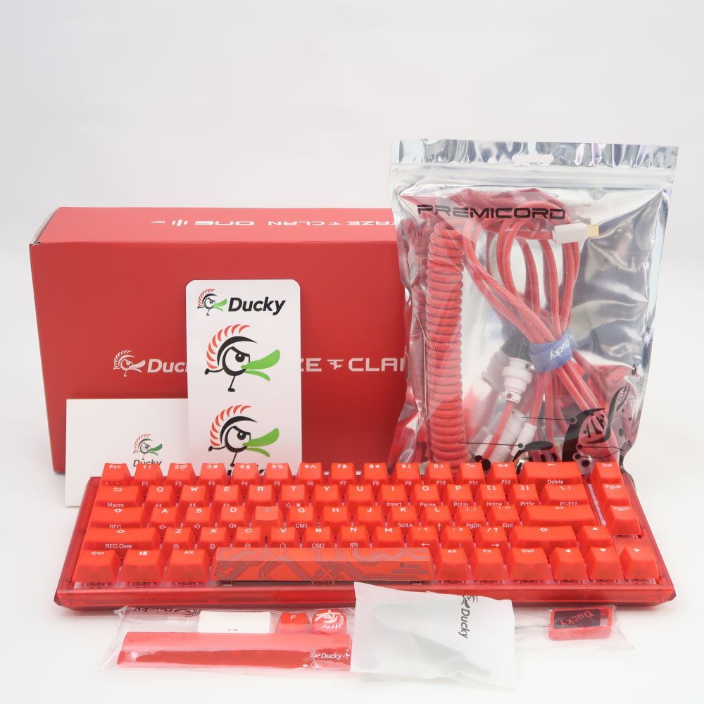 美品 Ducky ダッキー FaZe Clan x Ducky one 3 SF メカニカルゲーミングキーボード 有線 赤軸 コラボ ゲーム ...