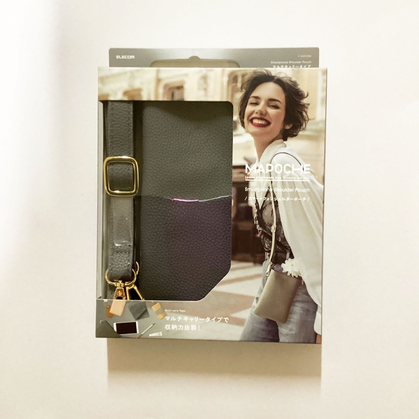 スマホ汎用 ショルダーポーチ こだわり MAPOCHE タイプ ダスティブラック P-MAP03BK 【ELE-64372】 【★A】 - メルカリ