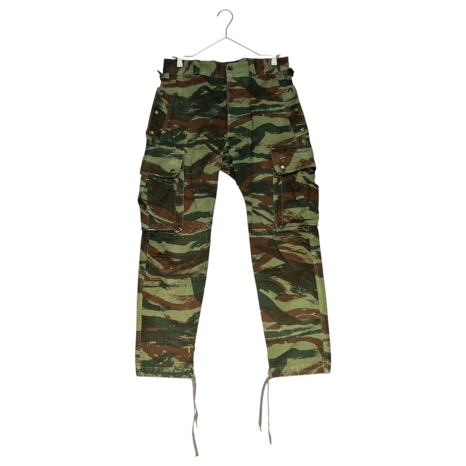 FRENCH MILITARY(フランス軍) 60's M-47 Lizard camo herringbone twill cargo ...