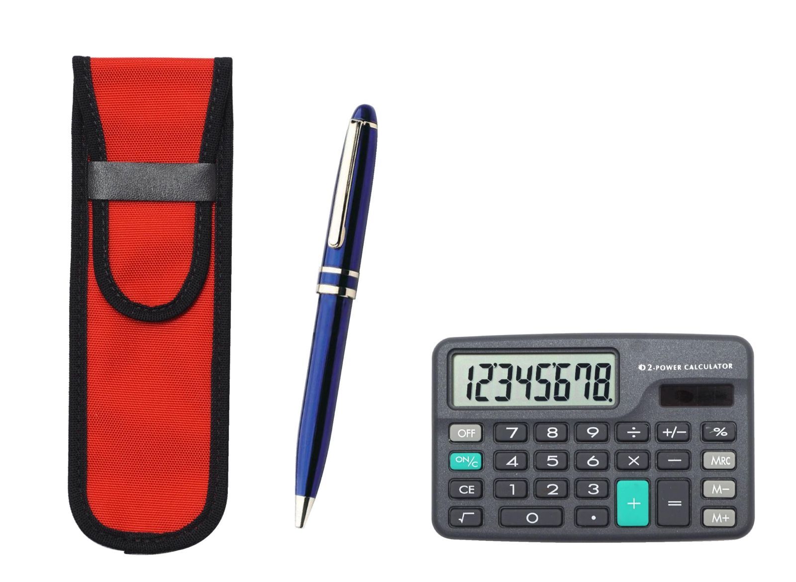 【数量限定】ミニ電卓付 布ペンケース赤 ミッドナイト回転ボールペンセット 青 T23-D-NK02R-SA2002BP-L - メルカリ