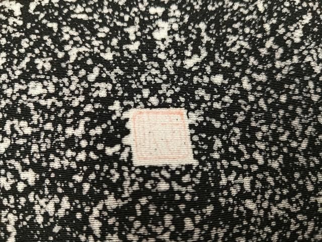 平和屋着物○訪問着 友禅 作家物 枝梅文 たたき染め 黒地 金彩 正絹