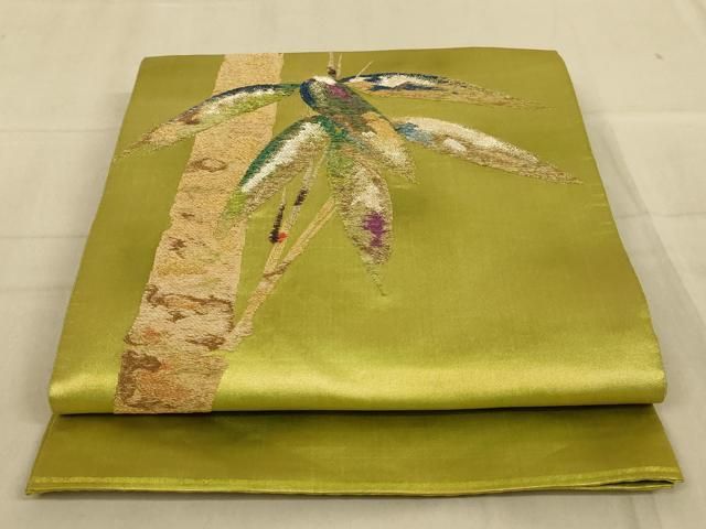 平和屋着物○綴れ 太鼓柄袋帯 流水秋草文 金銀糸 正絹 逸品 DAAV6447ps