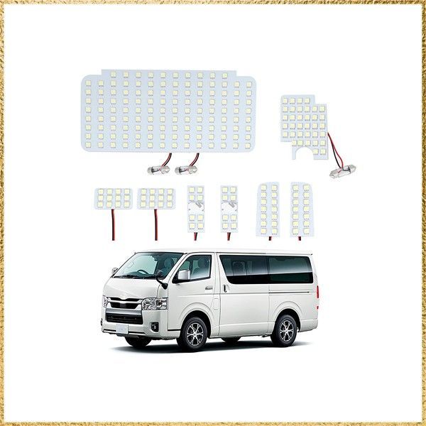 ★送料無料★ YMS PARTS ハイエース200系 4型/5型 スーパーGL用 led ルームランプ 8点セット カスタムパーツ 200系 ...