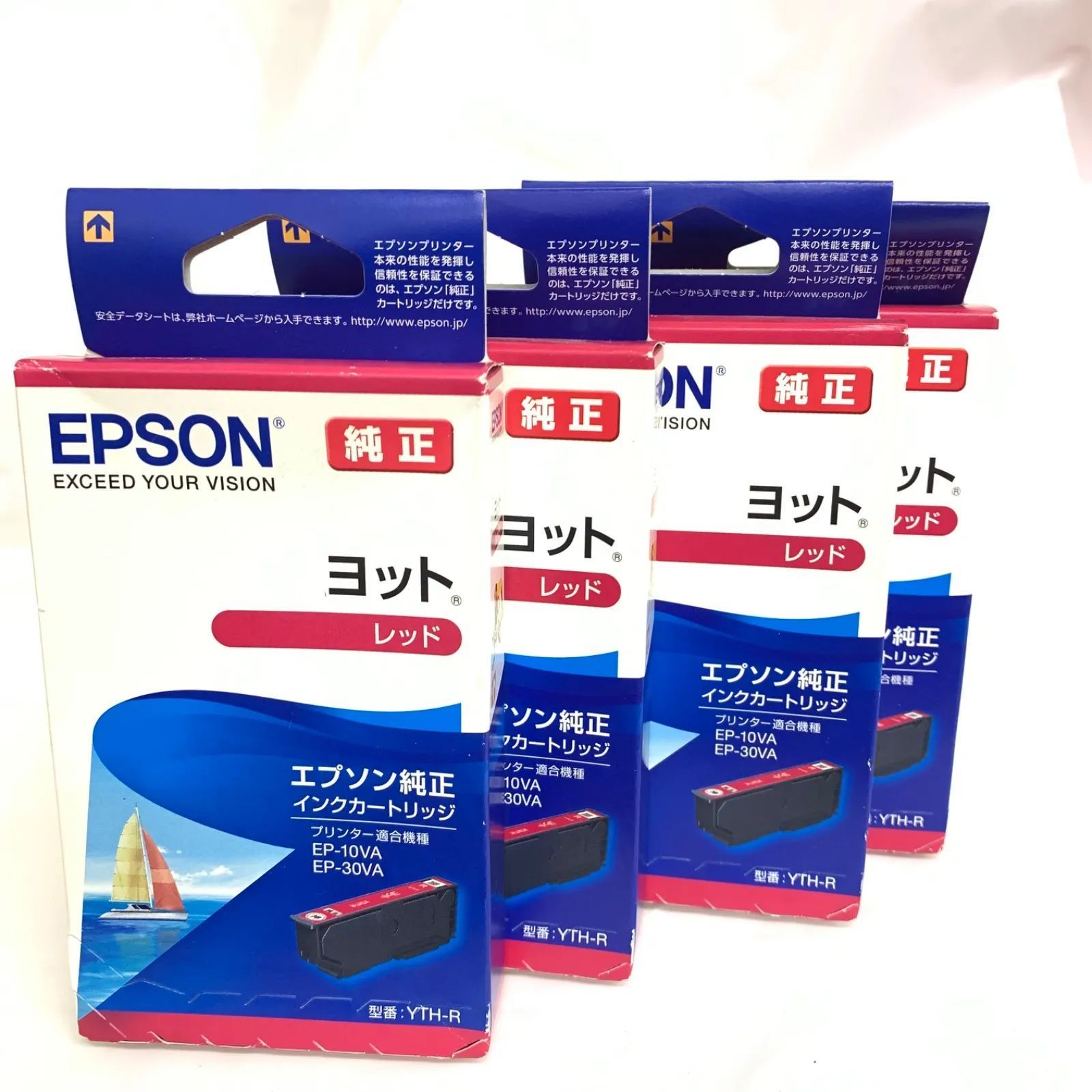 【新品未使用品！】エプソン/EPSON 純正 インクカートリッジ ヨット YTH-R(レッド) 4個セット - メルカリ
