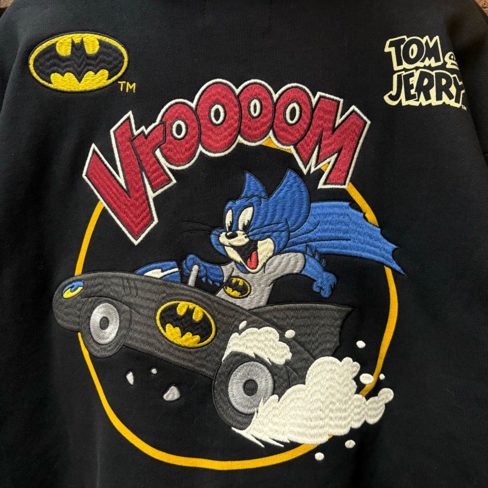 TOM&JERRYコラボ 】裏毛F/Zパーカー バットマン ジェリー VANSON TOM&JERRYコラボ 】裏毛F/Zパーカー バットマン ジェリー VANSON