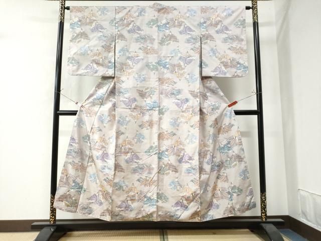 平和屋着物○本場大島紬 9マルキ 抽象文様 正絹 逸品 DAAS2494tw