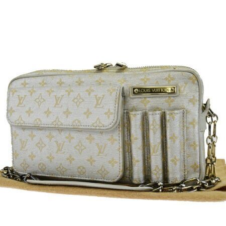 【中古】 ルイヴィトン LOUIS VUITTON マッケンナ チェーン ショルダーバッグ モノグラム シャイン キャンバス レザー ...