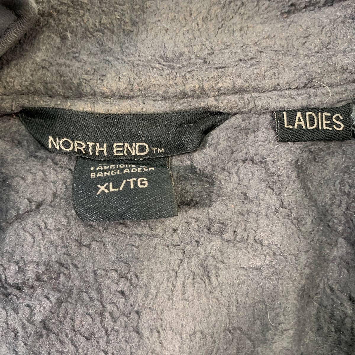 NORTH END ジップアップ ジャケット XL レディース グレー ブラック 飛行機 ロゴ 裏フリース 古着卸 アメリカ仕入 a602-5798 - メルカリ