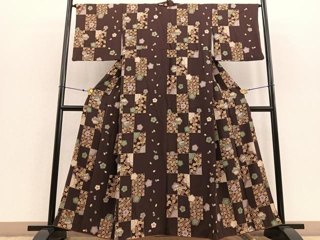 平和屋着物□上質な小紋 幾何学文様 正絹 逸品 未使用 CAAR5713xi