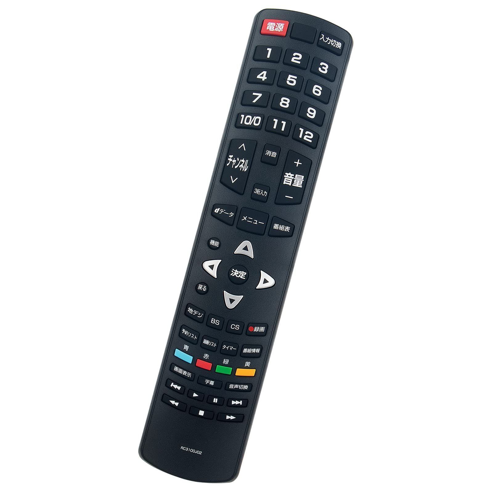 TCL 液晶テレビ 代用リモコン RC3100J02 24D2911 32D2901 32D2901F 32D2900 32D300 32D400 32B400 40D2901F ...