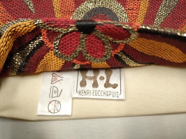 平和屋着物○H・L（アッシュエル） HENRI-LUC CHAPUIS 全通柄袋帯 舞花