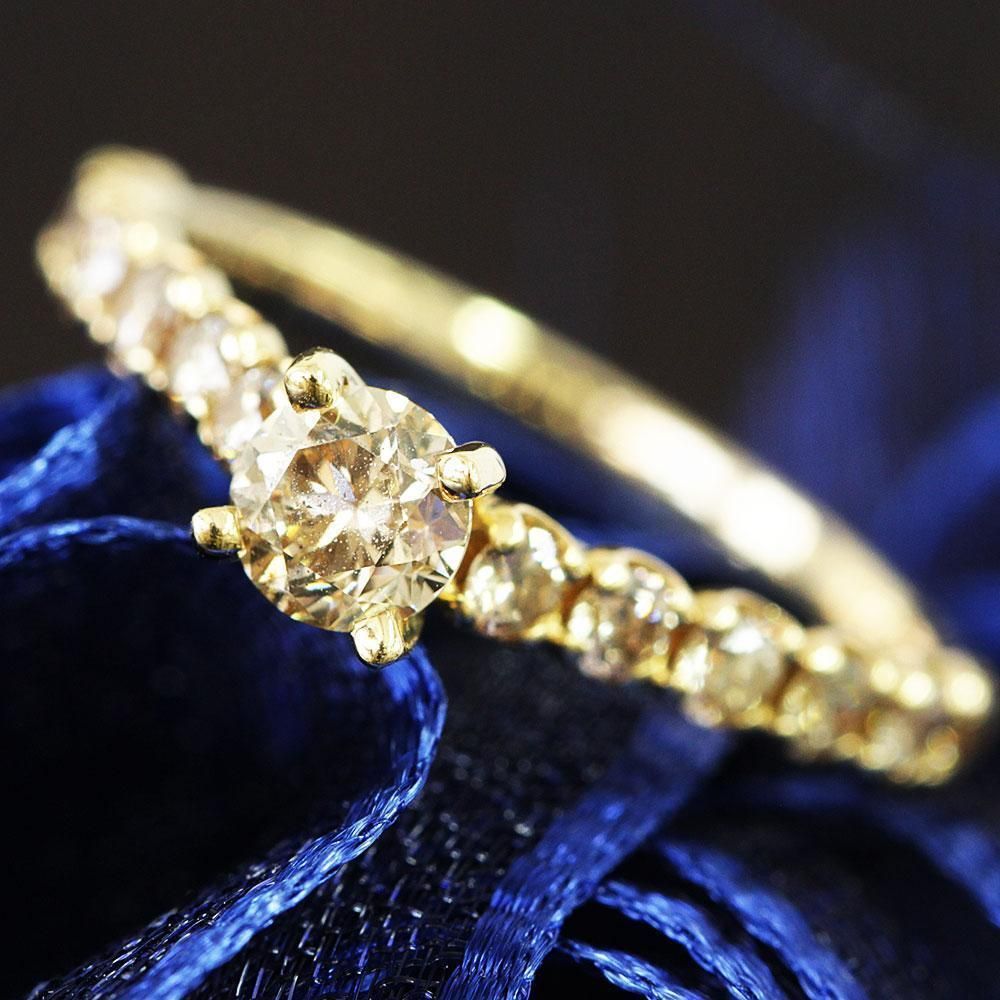 1ct ダイヤモンド K18 yg スリム 一文字 ライン リング 鑑別 細め - メルカリ