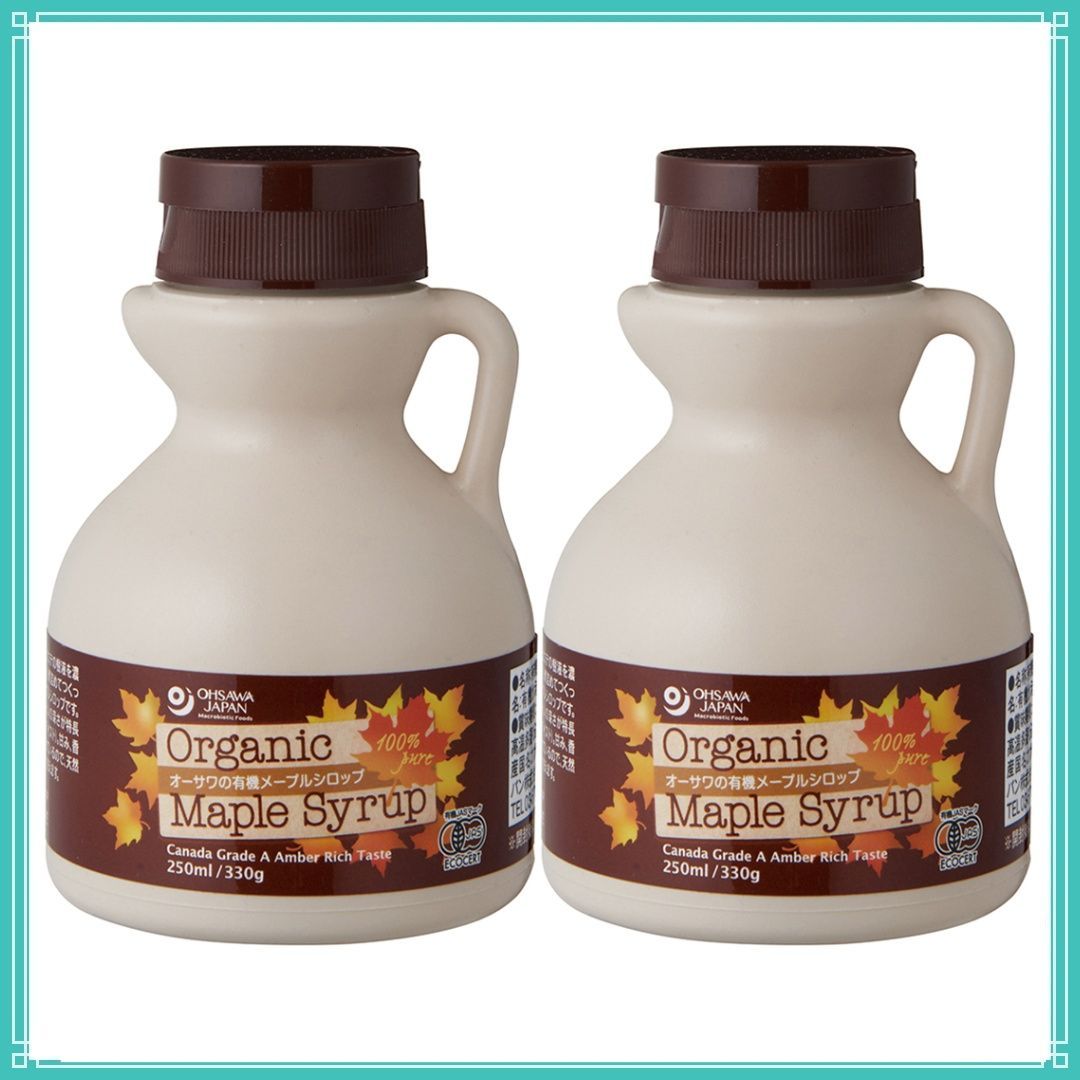 オーサワの有機メープルシロップ アンバー（リッチテイスト） 250ml(330g) x2 - メルカリ