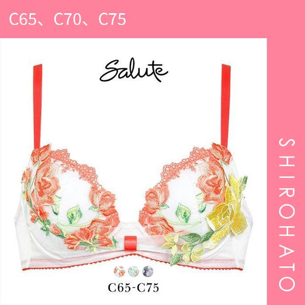 25％OFF【SHIROHATO公式】【正規品・新品】ワコール Wacoal サルート Salute 11G BTJ711 リボンブラ ブラジャー C 単品 24AW先行 コア｜C65、C70 ...