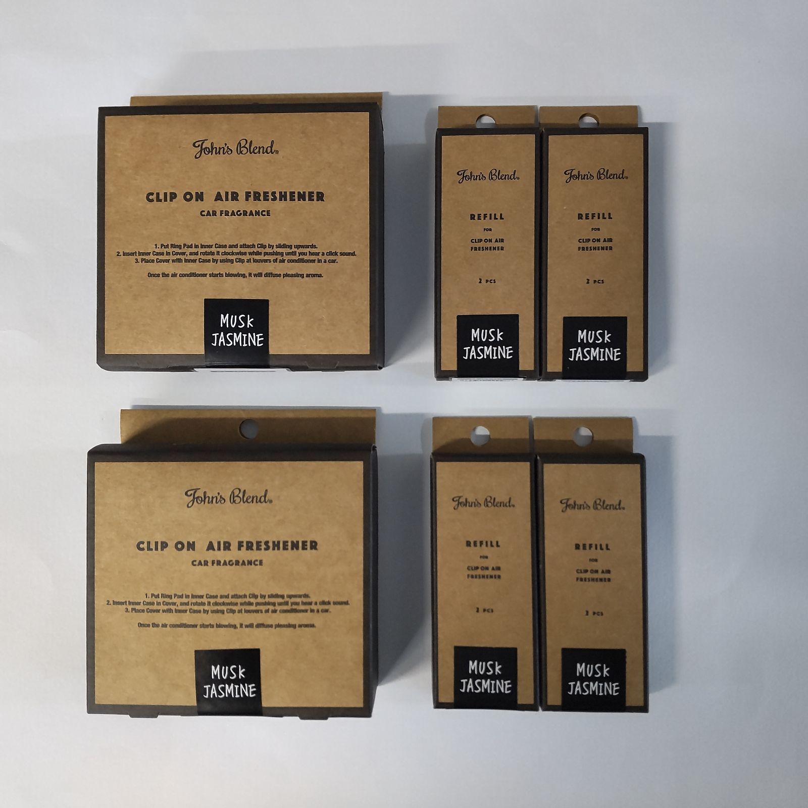 John’sBlendクリップ オン エアフレッシュナー ムスクジャスミンセット - メルカリ