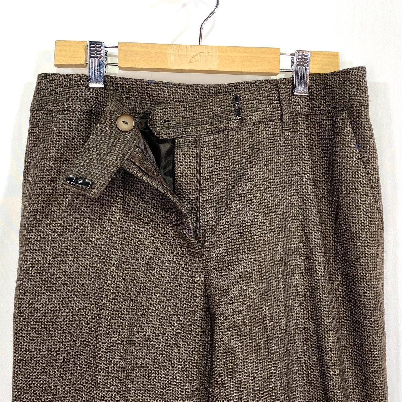 ジョルジュ・レッシュ] 日本製 ダミエ柄ジャガードストレートワイド