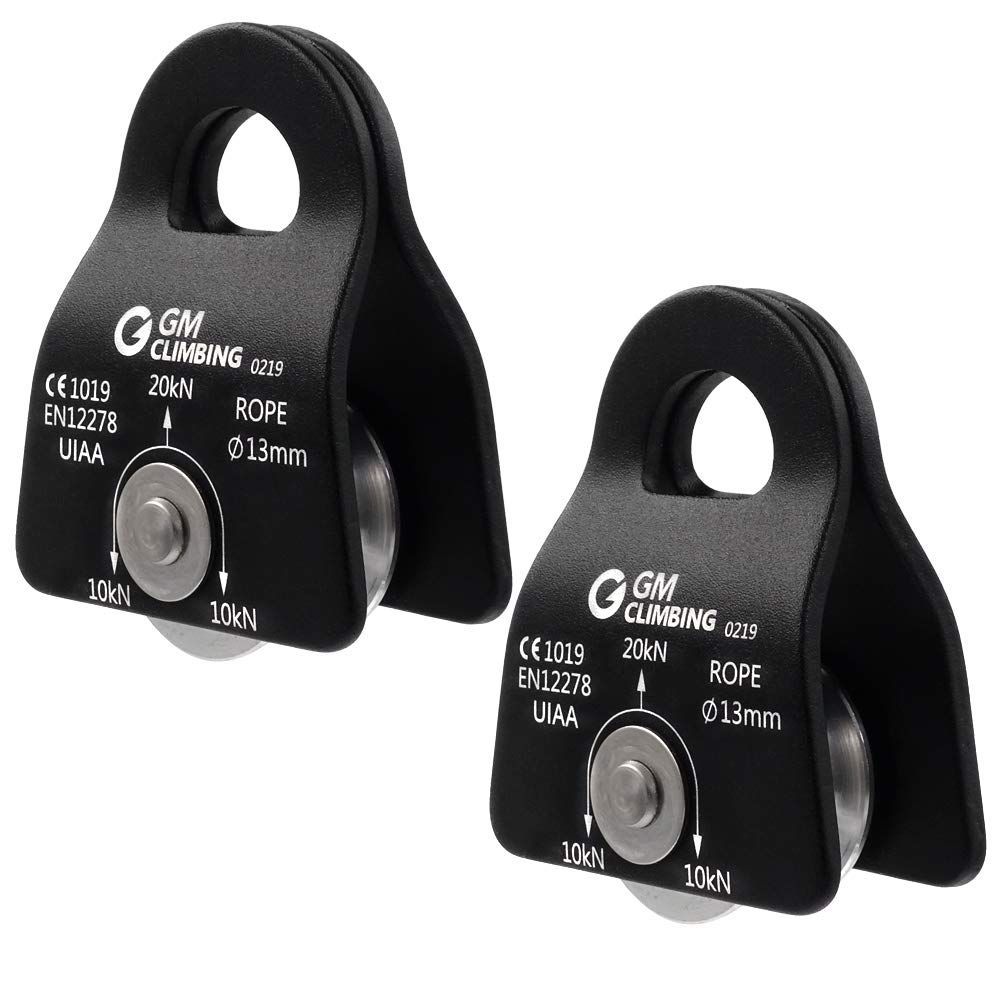 【人気商品】GM CLIMBING CE UIAA認証 20kN マイクロプーリー モバイル式 サイドプレート 13mmロープ適用 ...
