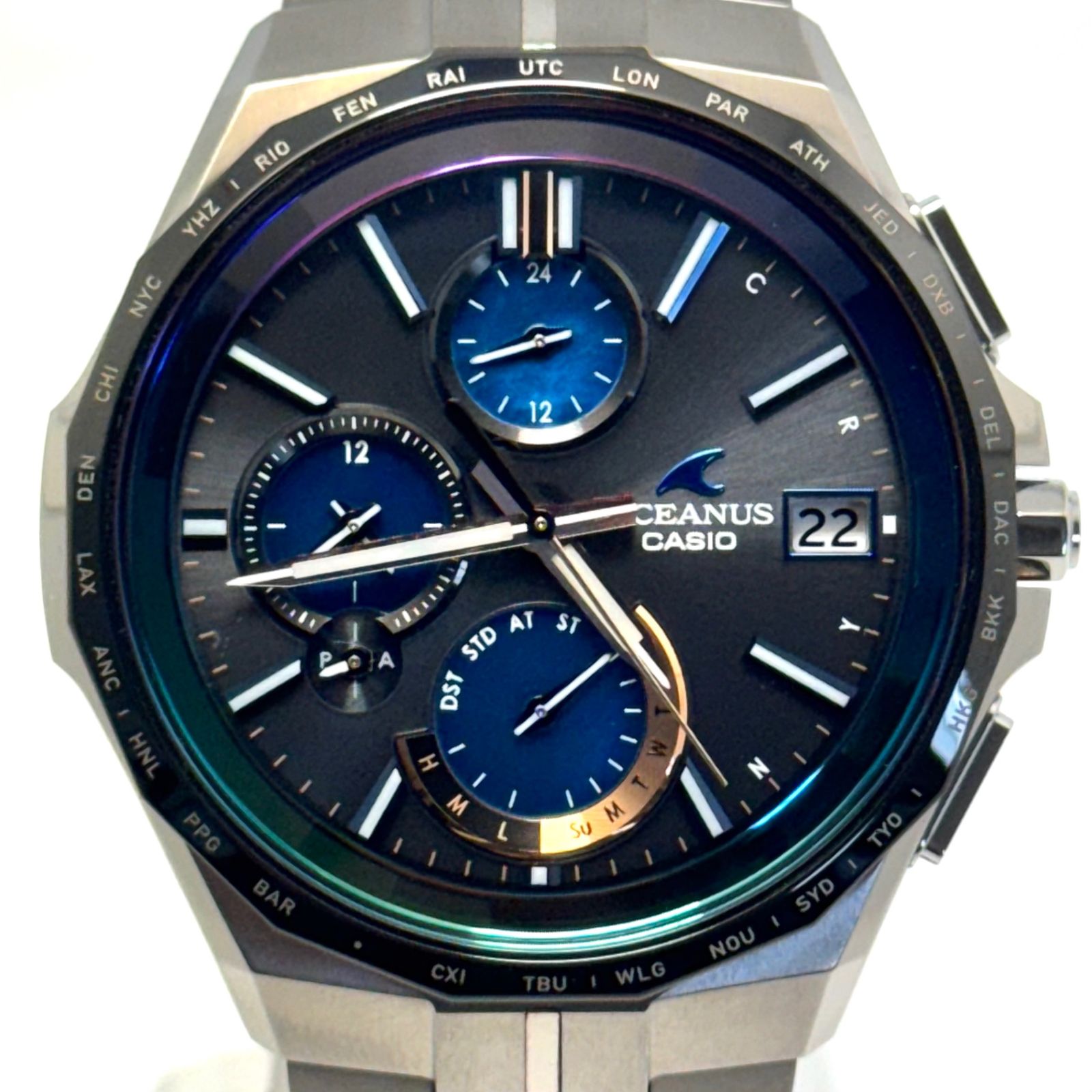 【美品・希少】カシオ CASIO オシアナス OCEANUS Manta S5000 Series OCW-S5000C-1AJF 15周年 ...