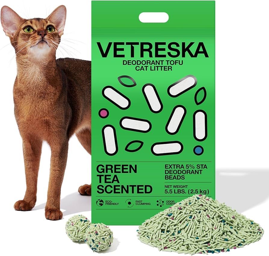 2.5kg VETRESKA ベトレスカ 猫砂 脱臭 抗菌 緑茶の香り - メルカリ