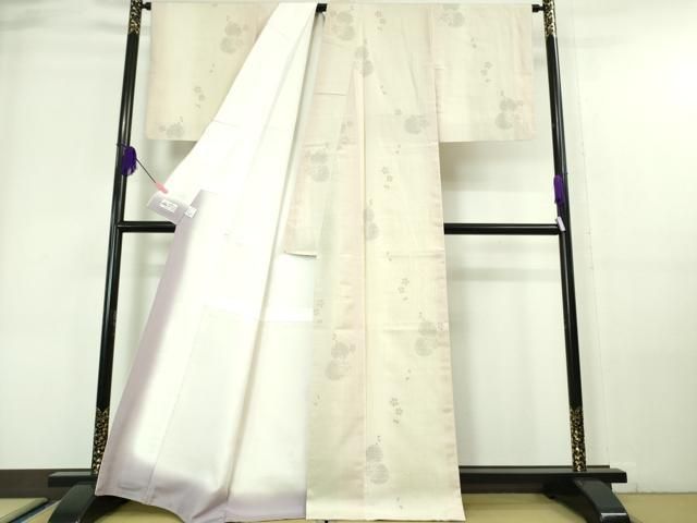 平和屋本店□極上 結城紬 奥順謹製 はたおり娘 80亀甲 飛び亀甲柄 雪輪