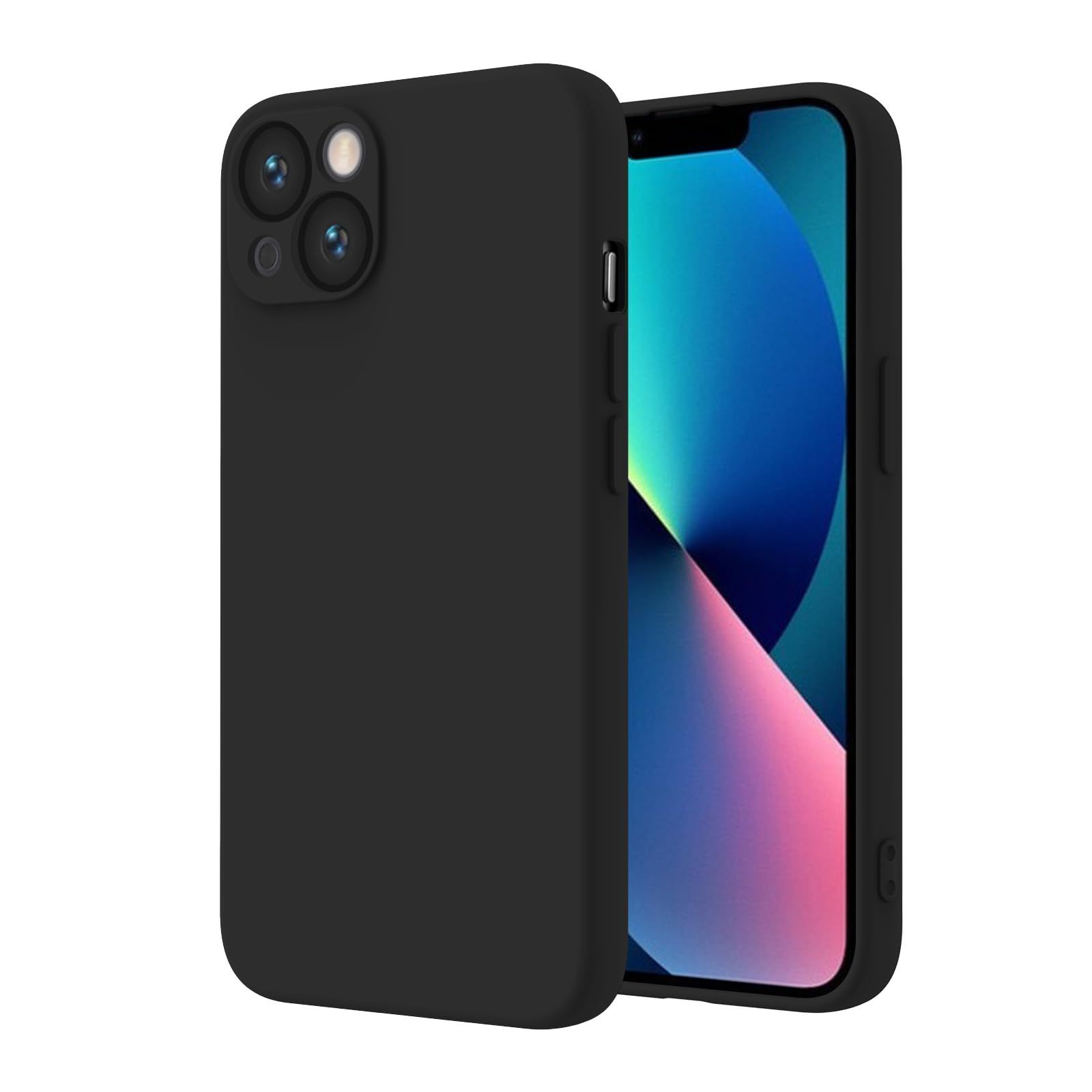 iPhone13 ケース スマホケース TPU シリコンケース 軽量 薄型 衝撃吸収 アイフォン13 カバー PinLiSheng (ブラック iPhone 13) - メルカリ