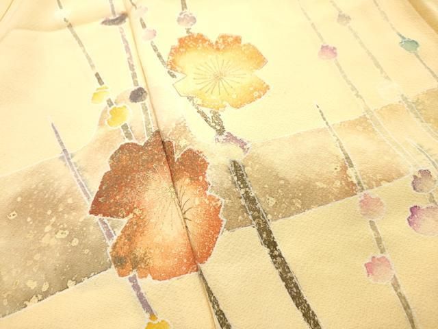平和屋着物□訪問着 霞枝花文 金彩 正絹 逸品 AAAW4667br