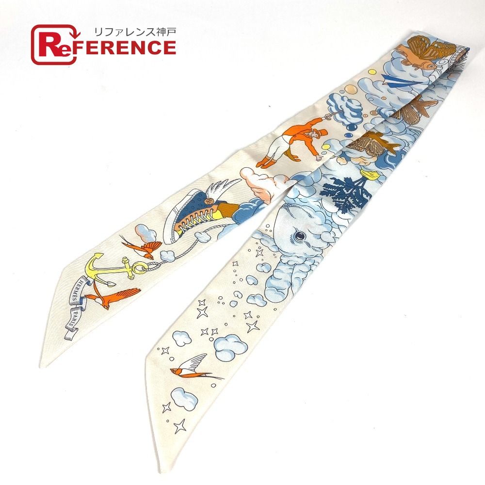 HERMES エルメス スカーフ ツイリー ツィリー Twilly シルク ブルー - メルカリ