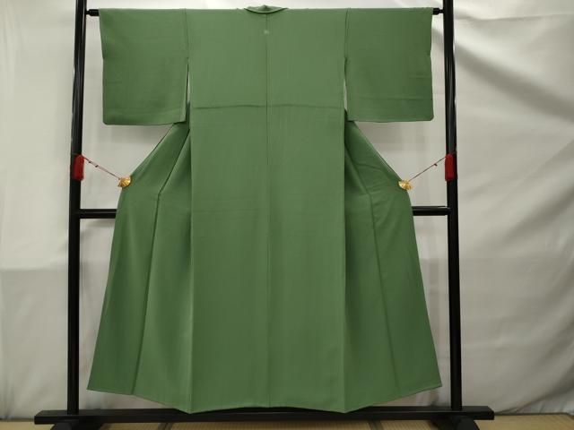 平和屋着物□上質な色無地 紋意匠 桑染色 正絹 逸品 BAAT6836hv