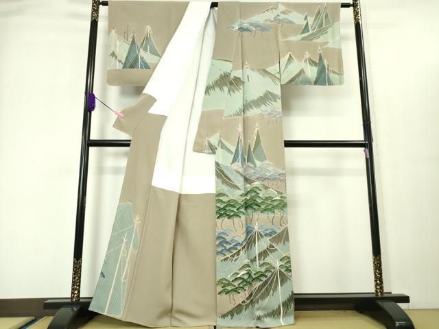 平和屋本店□極上 十日町 加賀草木友禅の第一人者 田村哲彦 訪問着