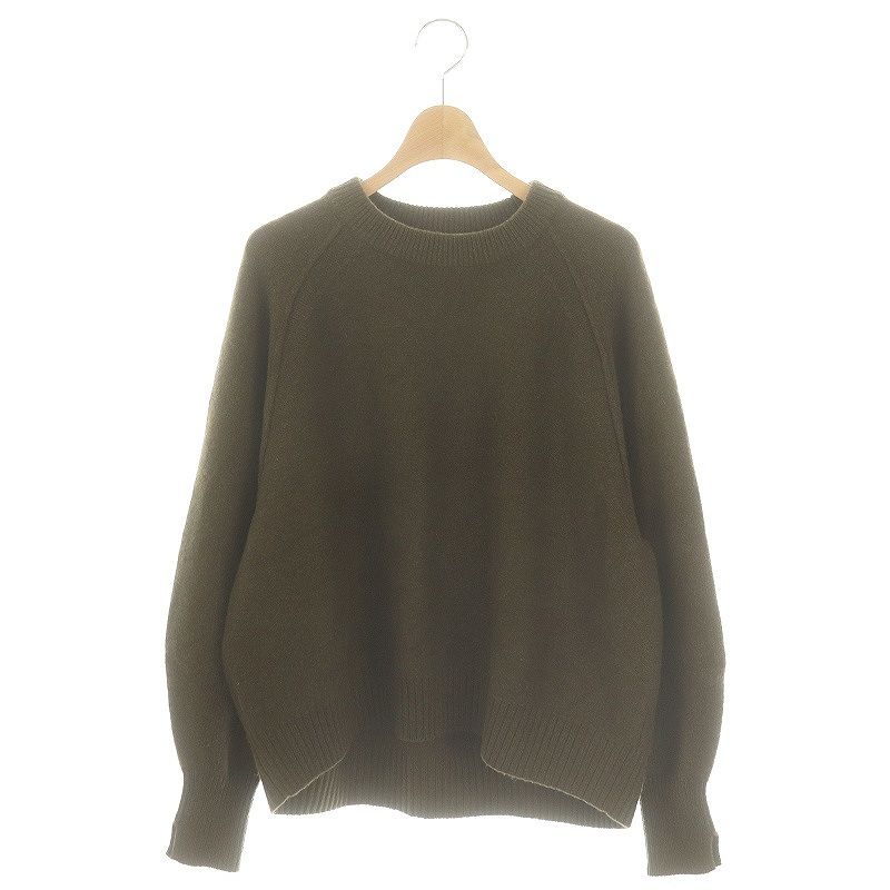 フレームワーク Framework W/Caクルーネックショートプルオーバー ニット セーター 長袖 ダークブラウン /DF OS - メルカリ