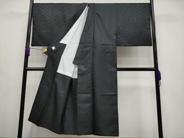 平和屋着物□極上 男性 色無地 紋付き羽織・行灯袴セット キングサイズ