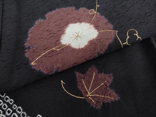 平和屋着物○訪問着 絞り 雪輪草花文 金彩 正絹 逸品 DAAW5119ud