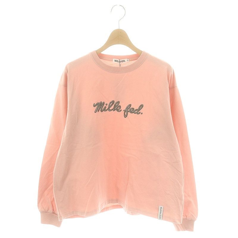 ミルクフェド MILKFED. ICING LOGO BASIC L/S TEE ロンT Tシャツ カットソー 長袖 M ピンク /DF OS SH - メルカリ