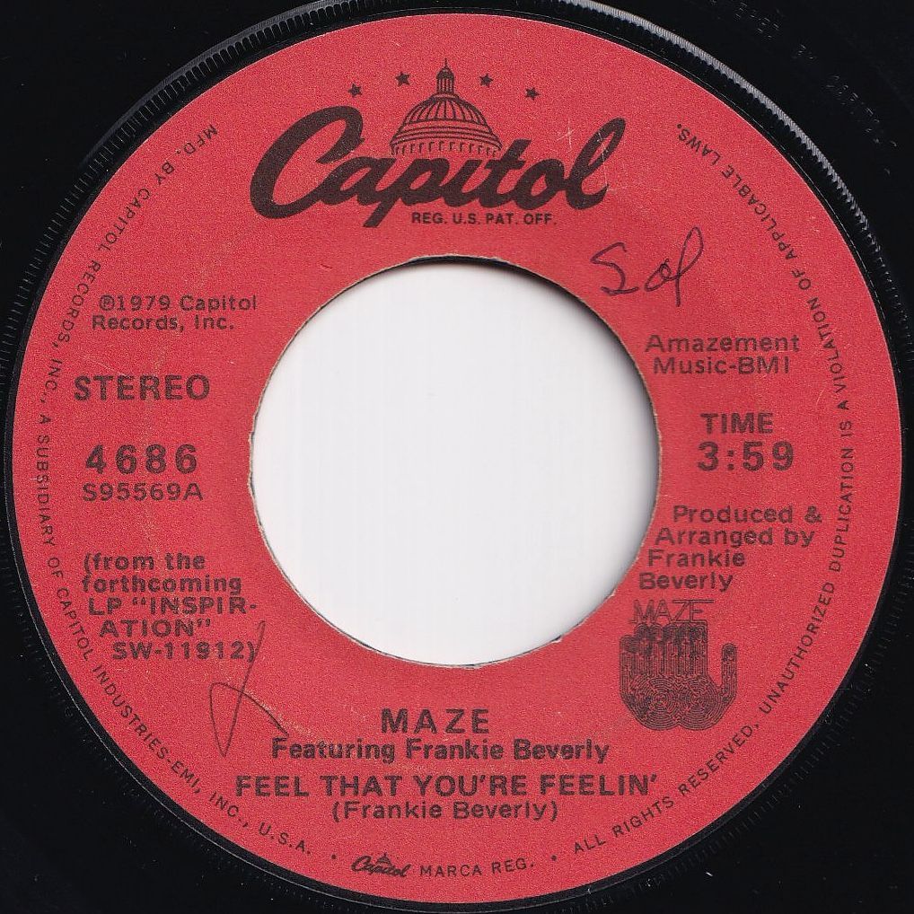 Maze Featuring Frankie Beverly Feel That You're Feelin' / Welcome Home ...