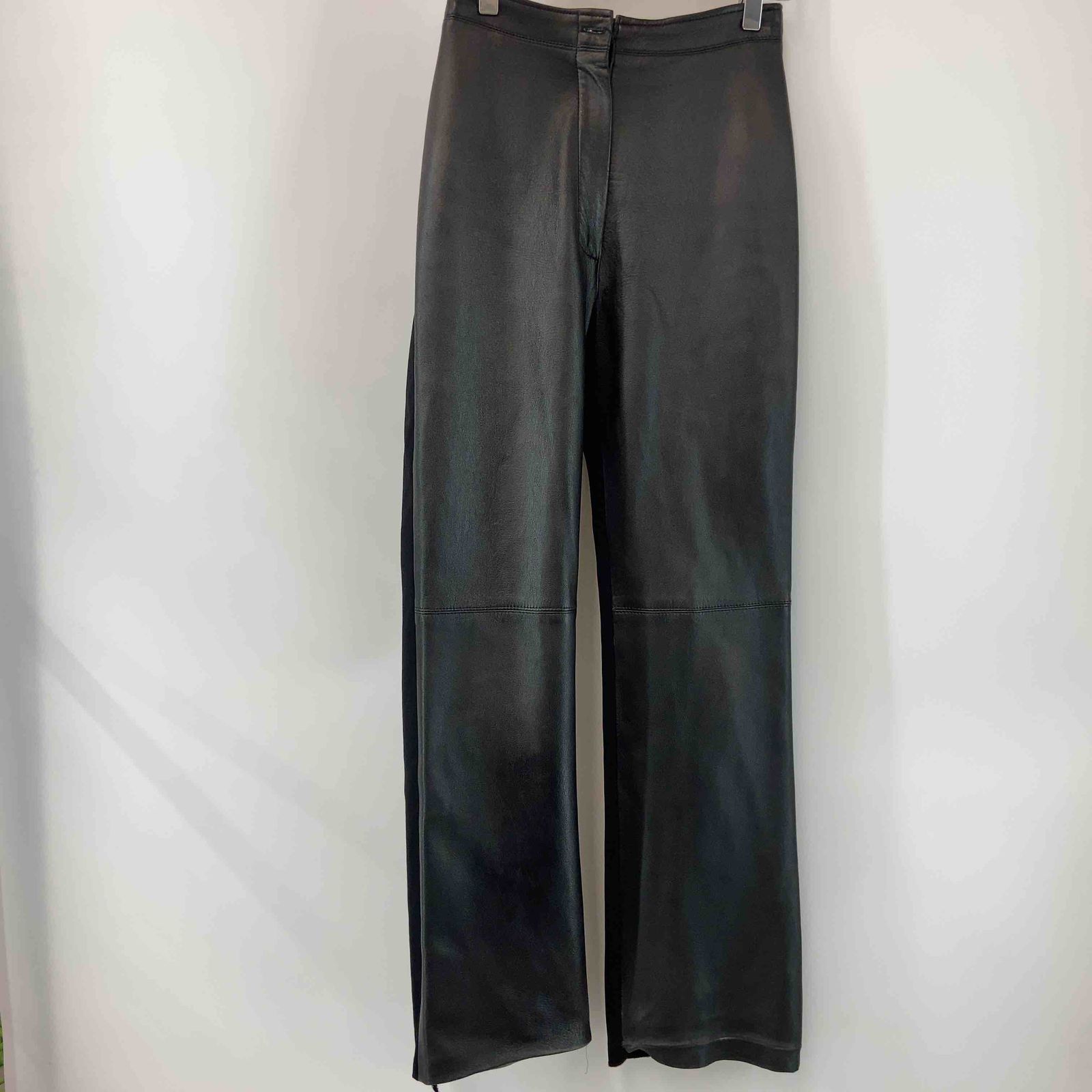 deker's レディース カジュアル レザーパンツ 異素材ミックス 黒 フランス製 - メルカリ