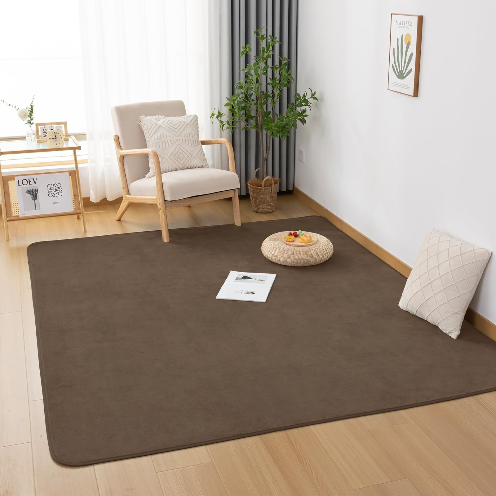 CHOSHOME カーペット 約1.5畳(135×185cm) ラグ 洗える 絨毯 おしゃれ ラグマット 滑り止め付 オールシーズン 防臭・防ダニ 床マット ふわふわ 床暖房 ホットカーペット ...