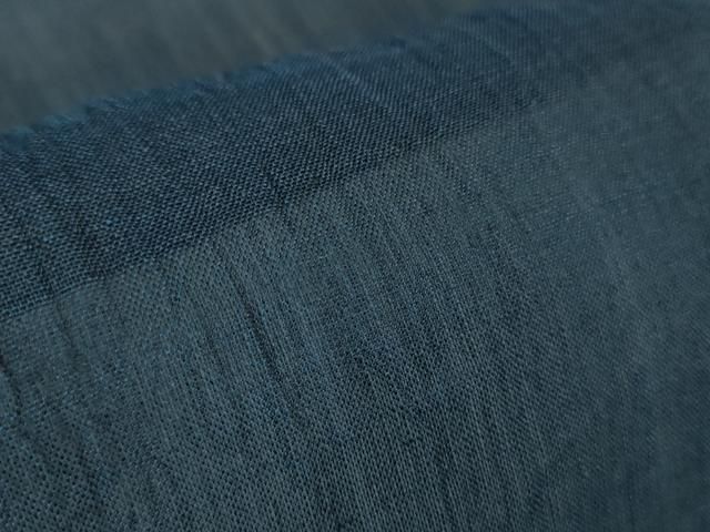 平和屋着物□極上 夏物 男性 本場小千谷ちぢみ 麻 キングサイズ 錆