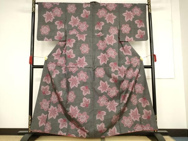 平和屋着物○本場大島紬 7マルキ 抽象文様 正絹 逸品 DAAS2134tw