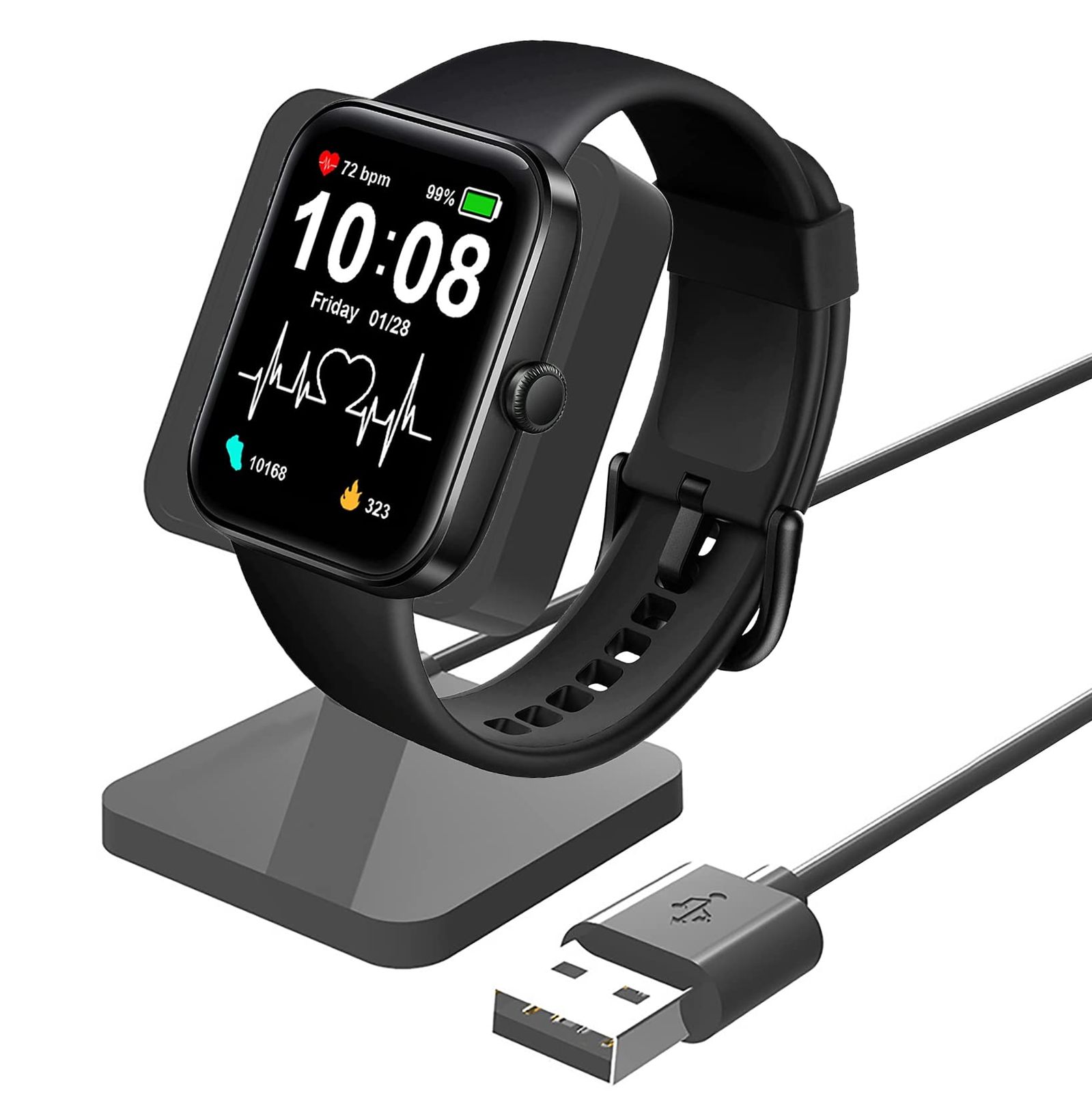 【特価商品】Lamshaw for Fanononスマートウォッチ充電器 USB 磁気充電ケーブル 磁気吸着 1メートル 対応Fanonon ...