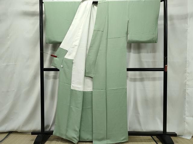 平和屋着物＊夏物 色無地 蔦の葉紋絽 紫鳶色 正絹 逸品