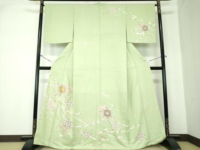 平和屋着物○訪問着 駒刺繍 正倉院花文 金彩 正絹 逸品