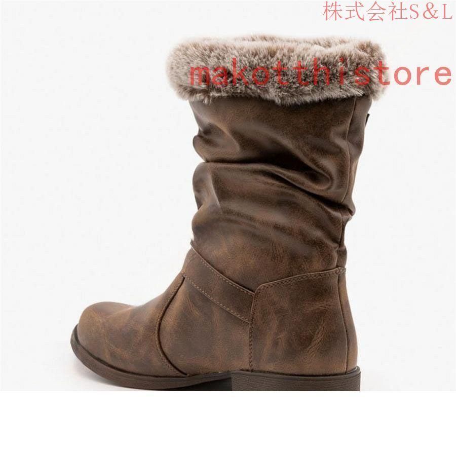 本革 ブーツ レディース エンジニアブーツ 秋 冬 羊革 柔らかい ミドル