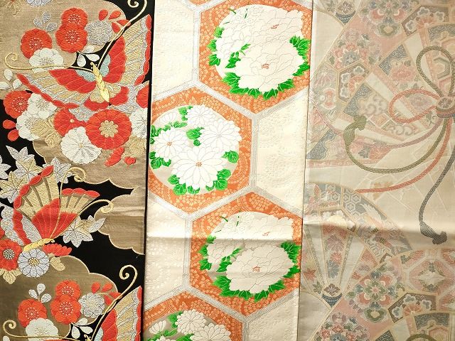 平和屋本店□袋帯 西陣 まとめて100点 向かい鳳凰 鶴 人物 向かい蝶 花