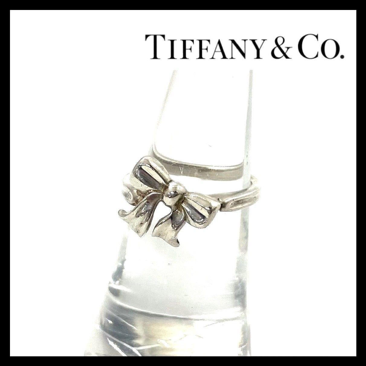 【TIFFANY&Co.】ボウ リボン リング SV925 SILVER/シルバー 総重量約2.6g 9.5号 指輪 ティファニー (MM ...