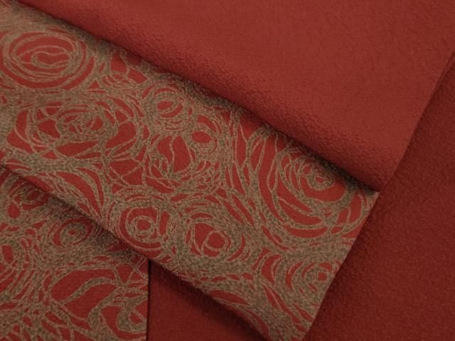 平和屋本店□希少 着物デザイナー 紫藤尚世 訪問着 片身替わり 鬼しぼ