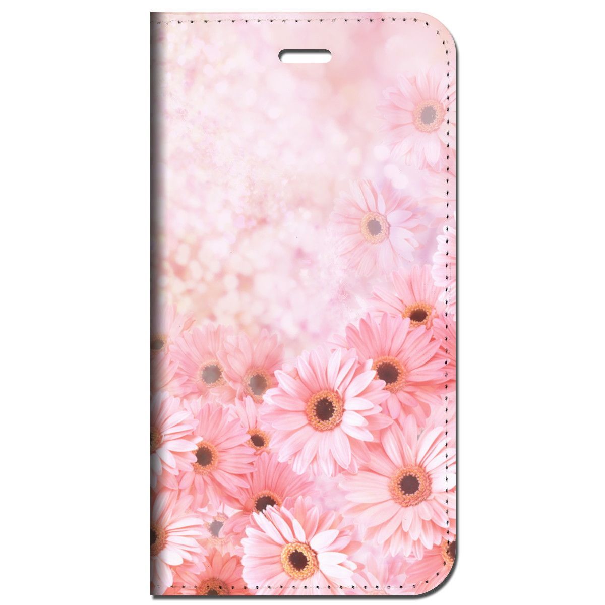 iPhone13 他 手帳型 ケース ガーベラ-キュート ★ iPhone SE 8 13 12 他 iPhone各機種対応可能 スマホケース ...