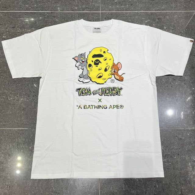 A BATHING APE TOM&JERRY CHEESE APE HEAD TEE XLサイズ アベイシングエイプ トムとジェリー半袖T ...