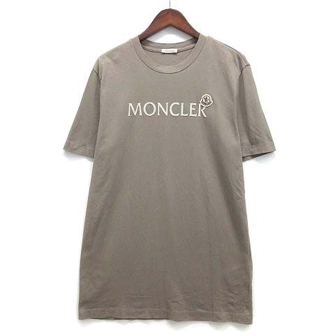 モンクレール MONCLER 2024SS フロッキーロゴ アイコンパッチ Tシャツ 半袖 クルーネック 8C00027 グレーベージュ L - メルカリ