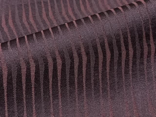 平和屋着物▽道行コート 単衣 雨コート 変わり縞 ロング丈 正絹 逸品